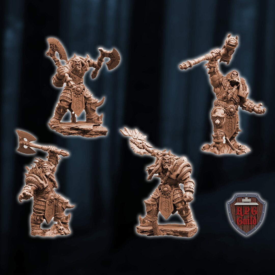 Orcs of the Void Miniatures Set Dungeons and Dragons Mini RPG Tabletop ...