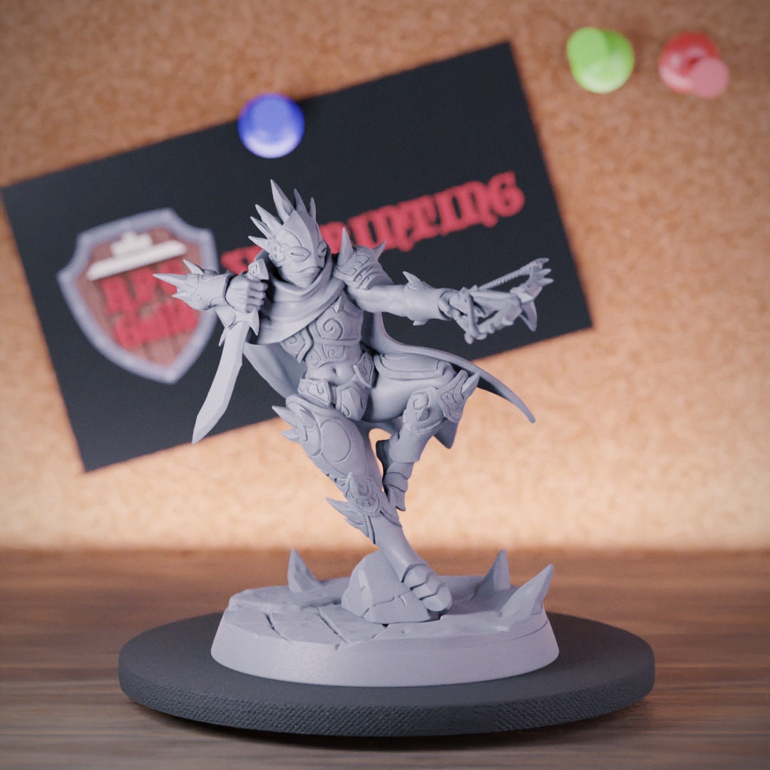Female Drow Shadowblade Miniature Ranger Mini Dungeons and Dragons Mini ...