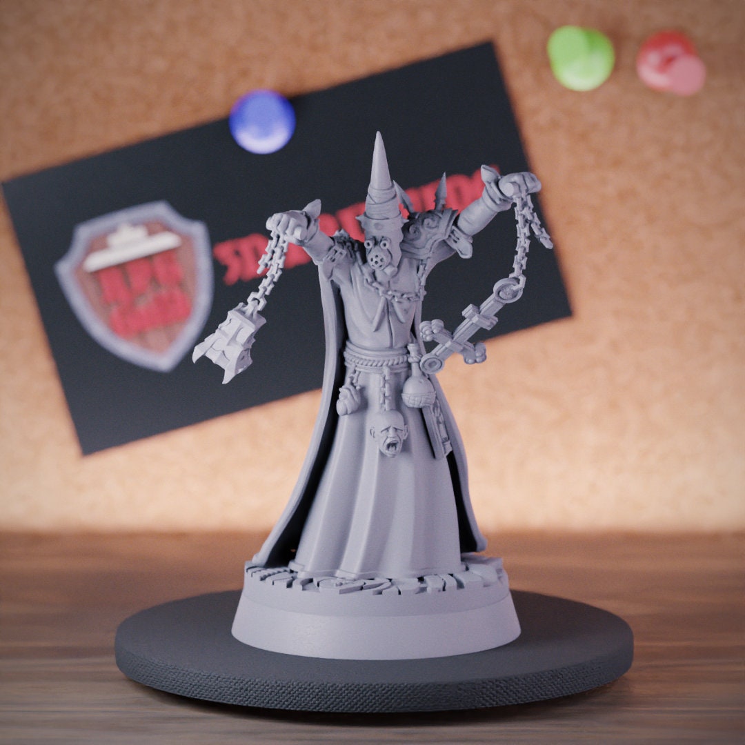 Priest of the Pain Church Miniature Cultist Dungeons and Dragons Mini ...