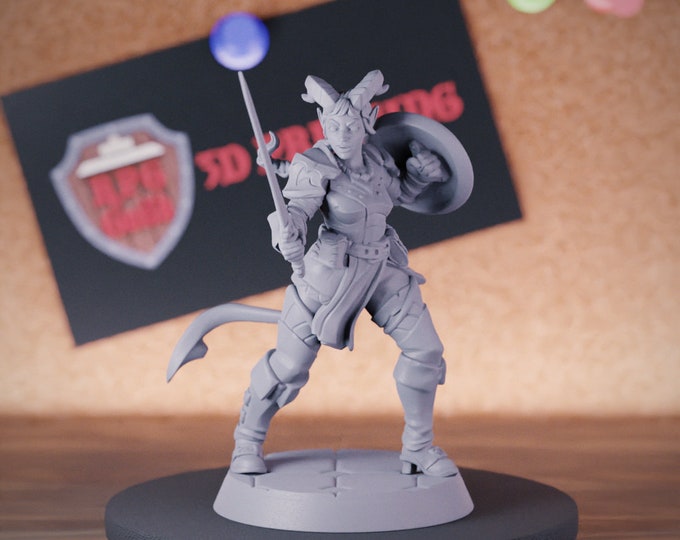 Tiefling Gladiator Tiefling Fighter Galaad | Miniature Dungeons and ...