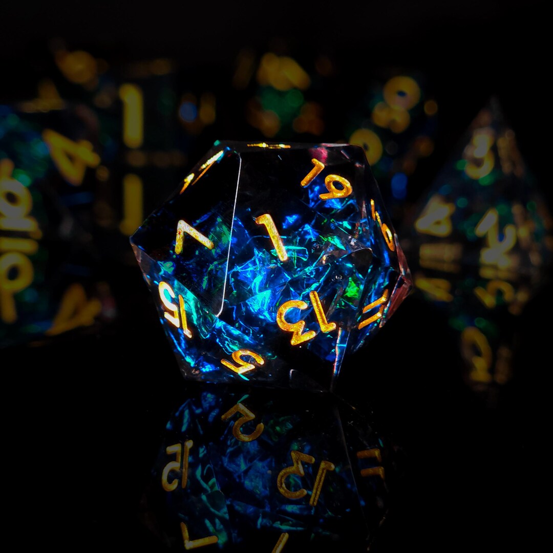 Galaxy Dnd Dice Set, Cosmic Magic Sharp Edge Dice, Dungeons and Dragons ...