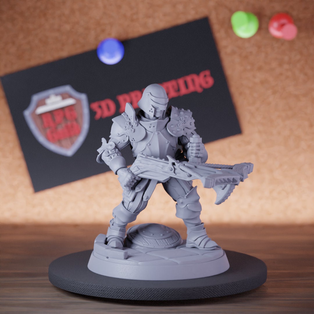 Crossbowman Miniature Warrior Guard Mini Dungeons and Dragons Mini RPG ...