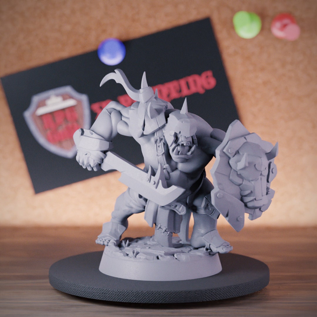 Orc Monster Brute Miniature Fighter Savage Dungeons and Dragons Mini ...