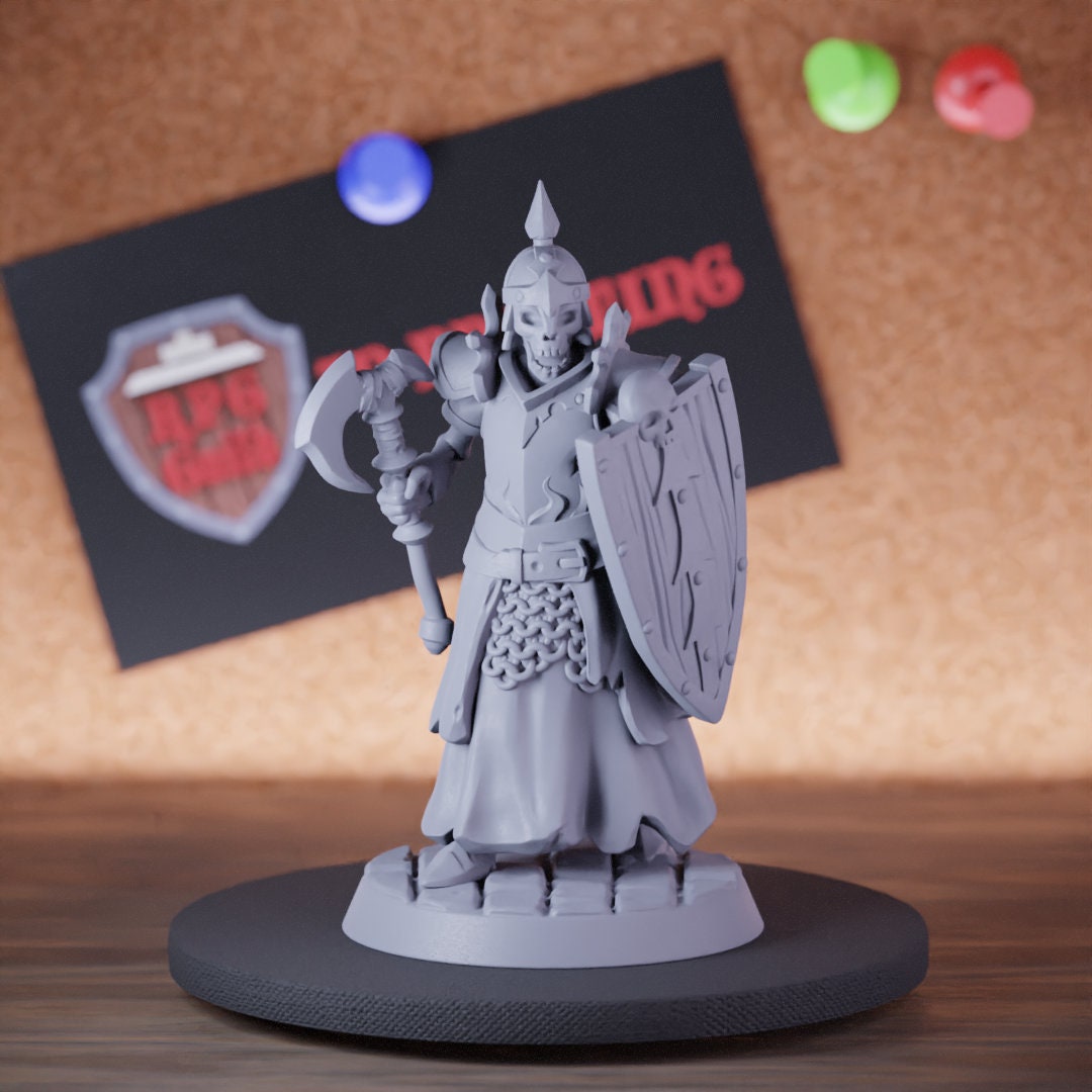 Skeleton Barbarian Miniature Undead Boss Mini Dungeons and Dragons Mini ...