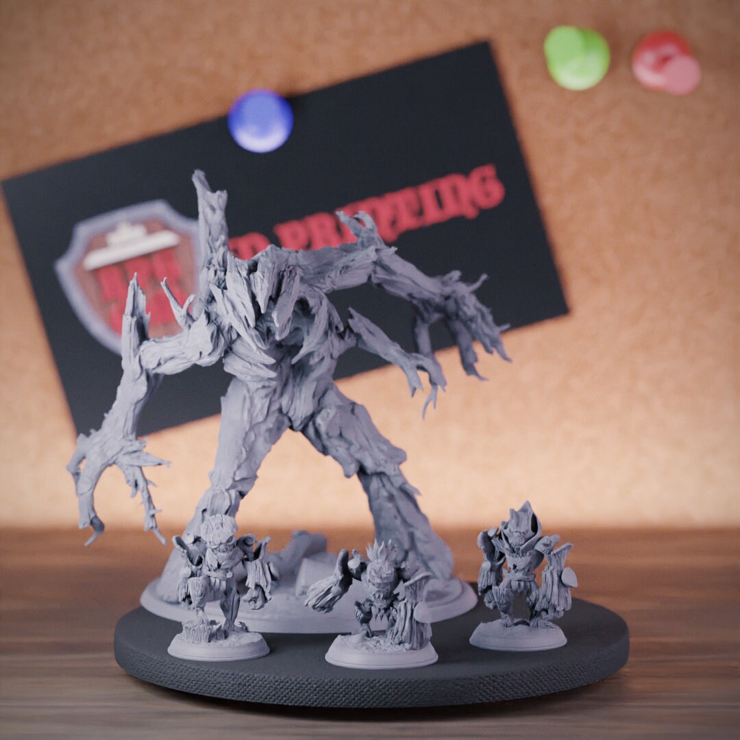Treant Set Miniature Ent Mini Dungeons and Dragons Mini RPG Tabletop ...