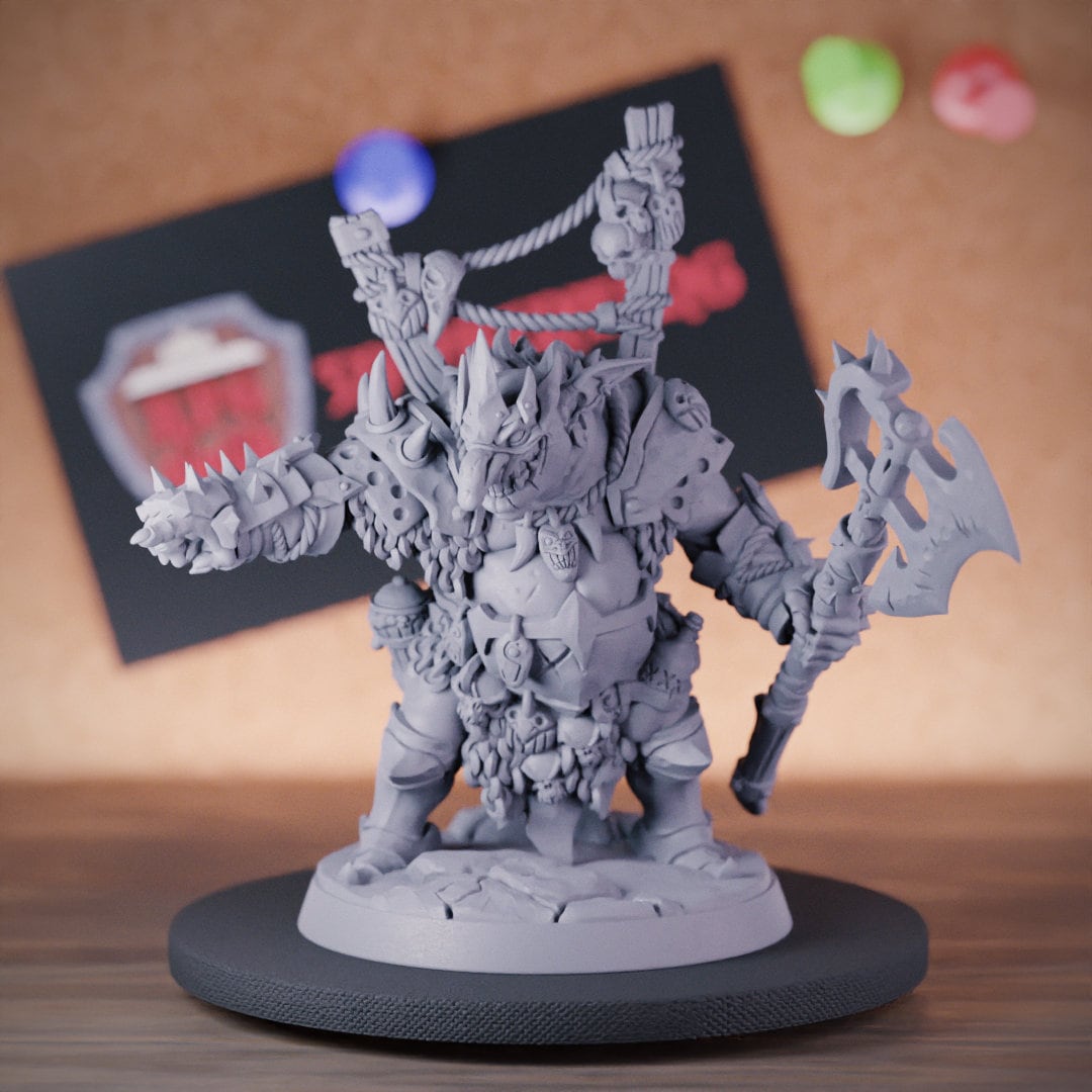 Goblin Chieftain Miniature Warrior Goblin Mini Dnd Dungeons and Dragons ...