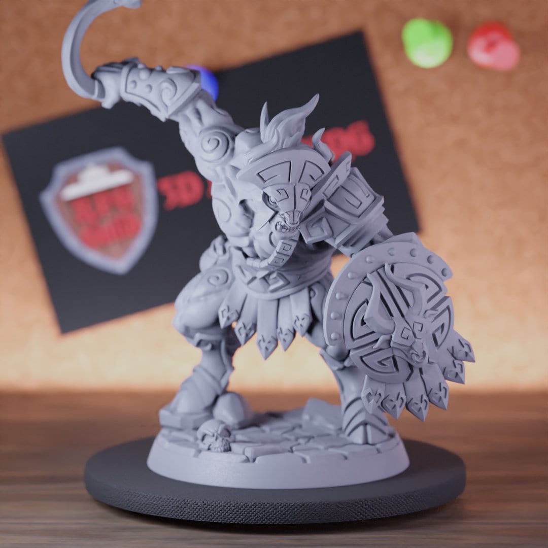 Minotaur Champion Miniature Tauren Fighter Dungeons and Dragons Mini RPG Tabletop Miniature Dnd ...