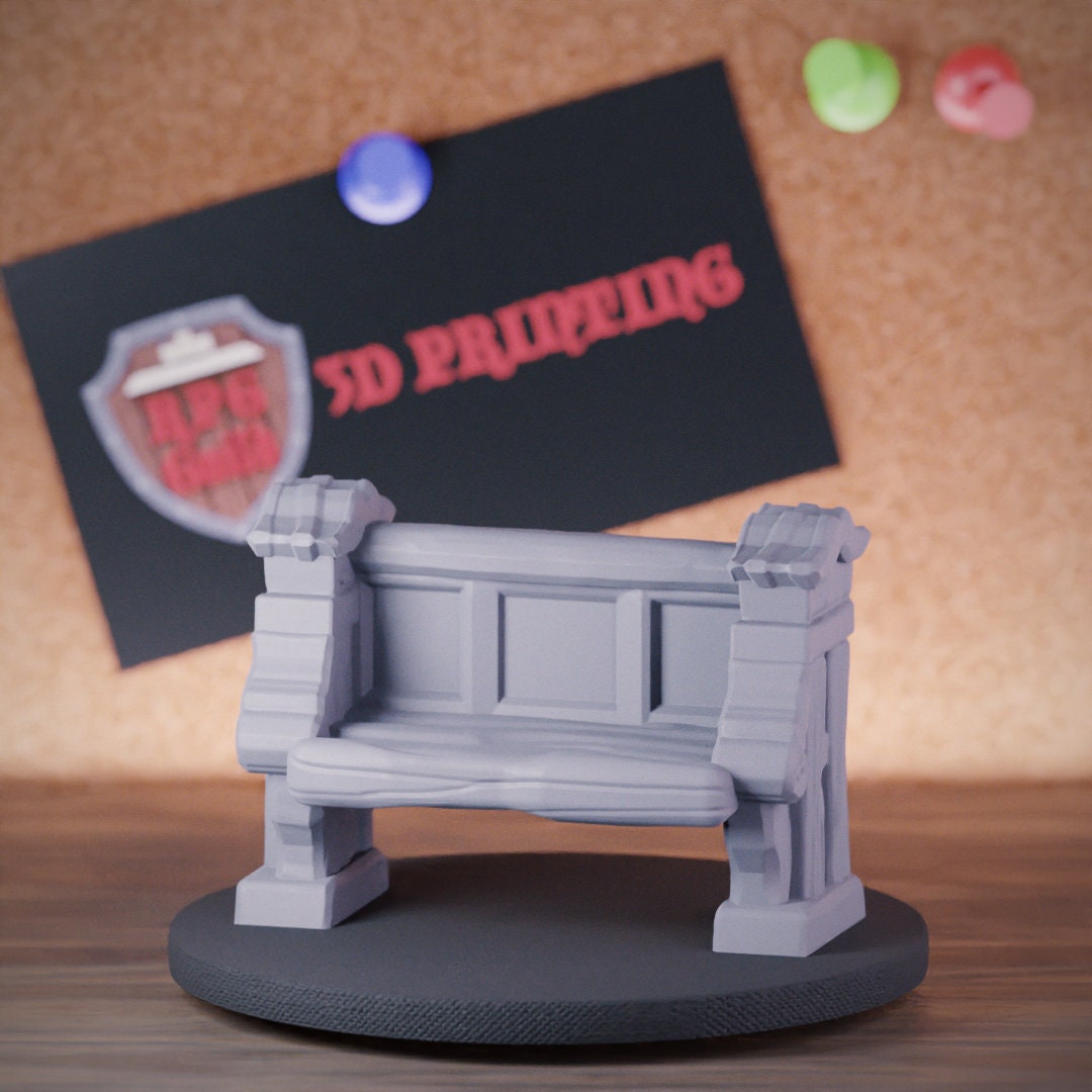 Bench Miniature Furnitures Mini Dungeons and Dragons Mini RPG Tabletop ...