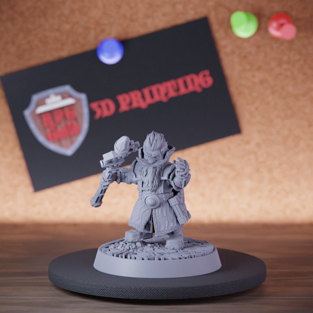 Halfling Sorcerer Miniature Cleric Mini Dungeons and Dragons Mini RPG ...
