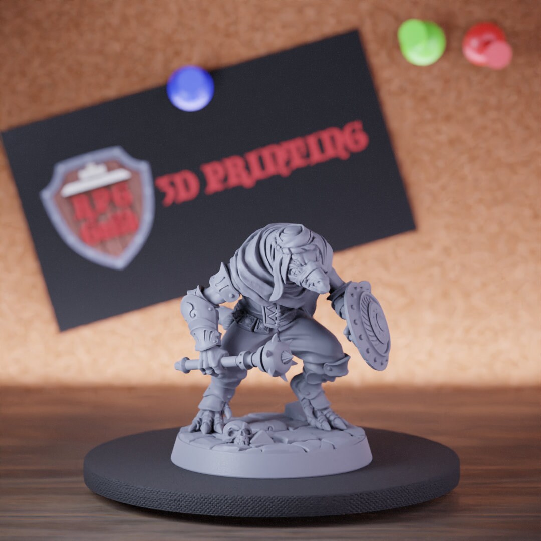 Sand Kobold Miniature Leader Mini Dungeons and Dragons Mini RPG ...