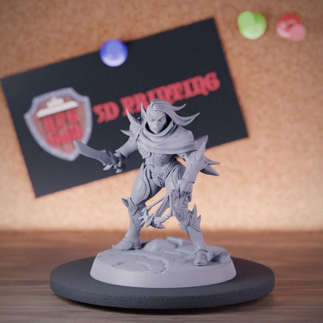 Female Drow Inquisitor Miniature Hunter Ranger Mini Dungeons and ...