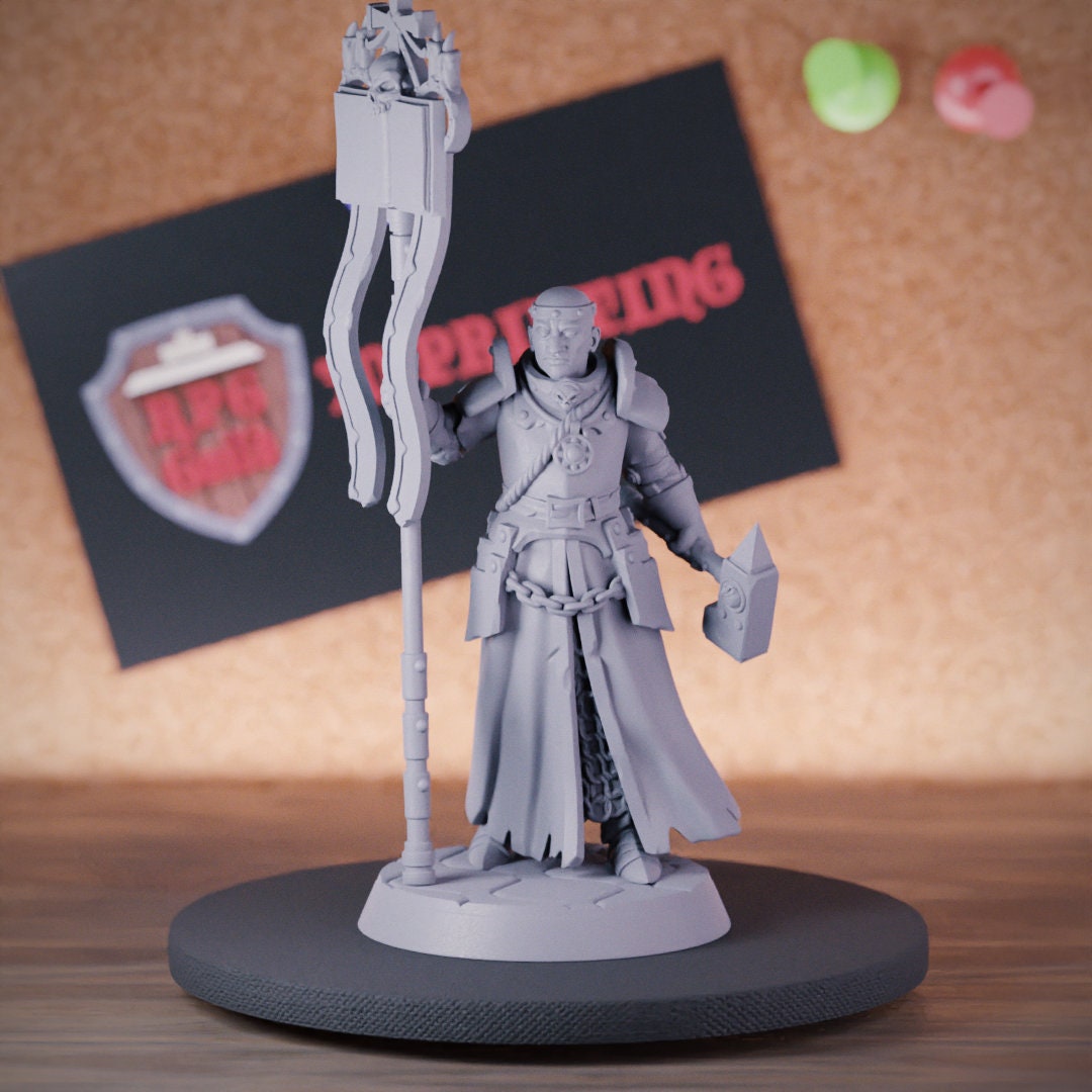 Human Templar of Holy Fire Miniature Paladin Priest Dungeons and ...