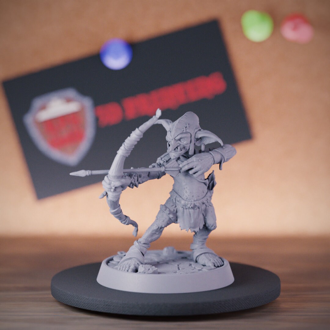 Goblin Archer Miniature Hunter Mini Dungeons and Dragons Mini RPG ...