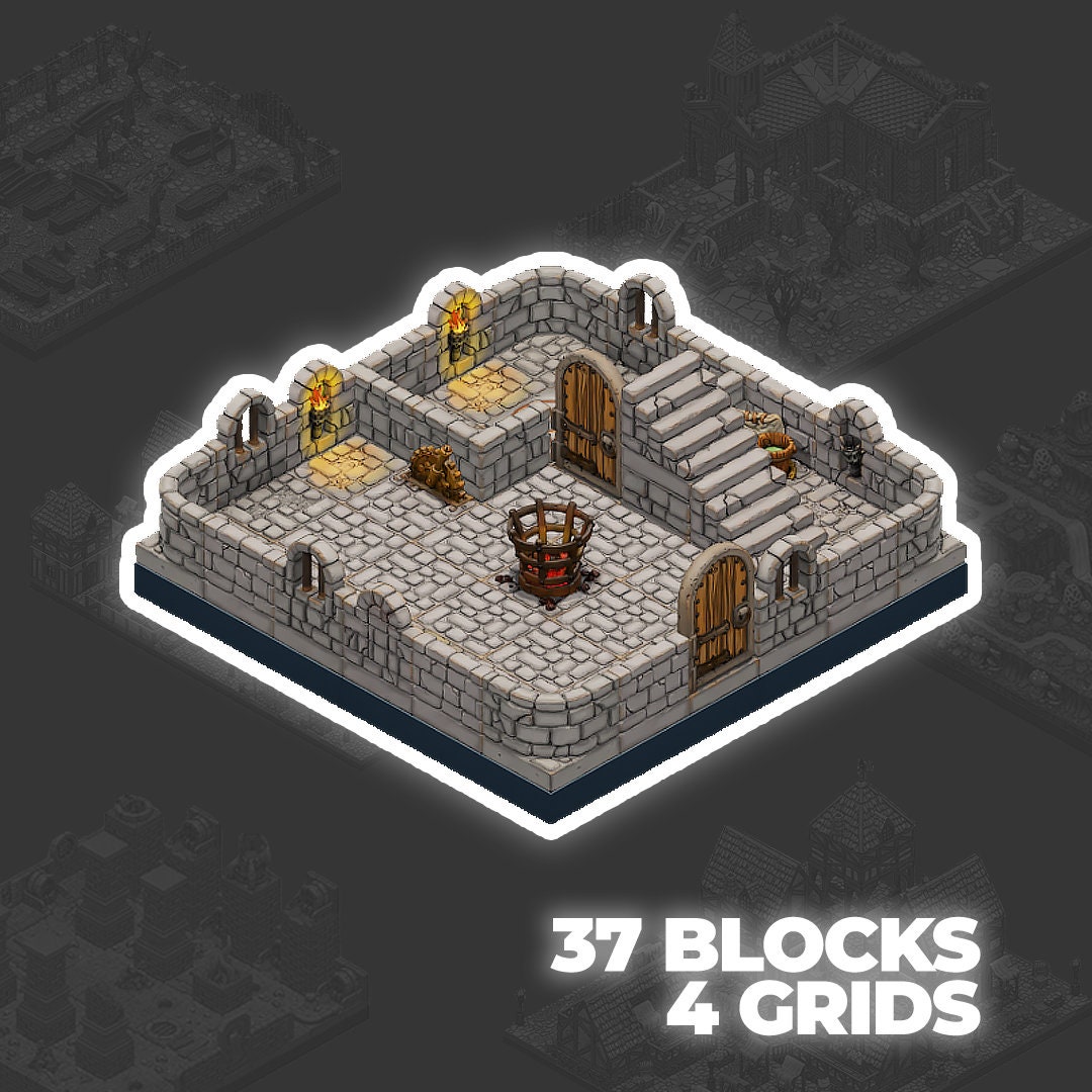 Dnd Mage Tower Terrain Tiles Dungeon Modular Spire Bundle Windmill Dnd ...