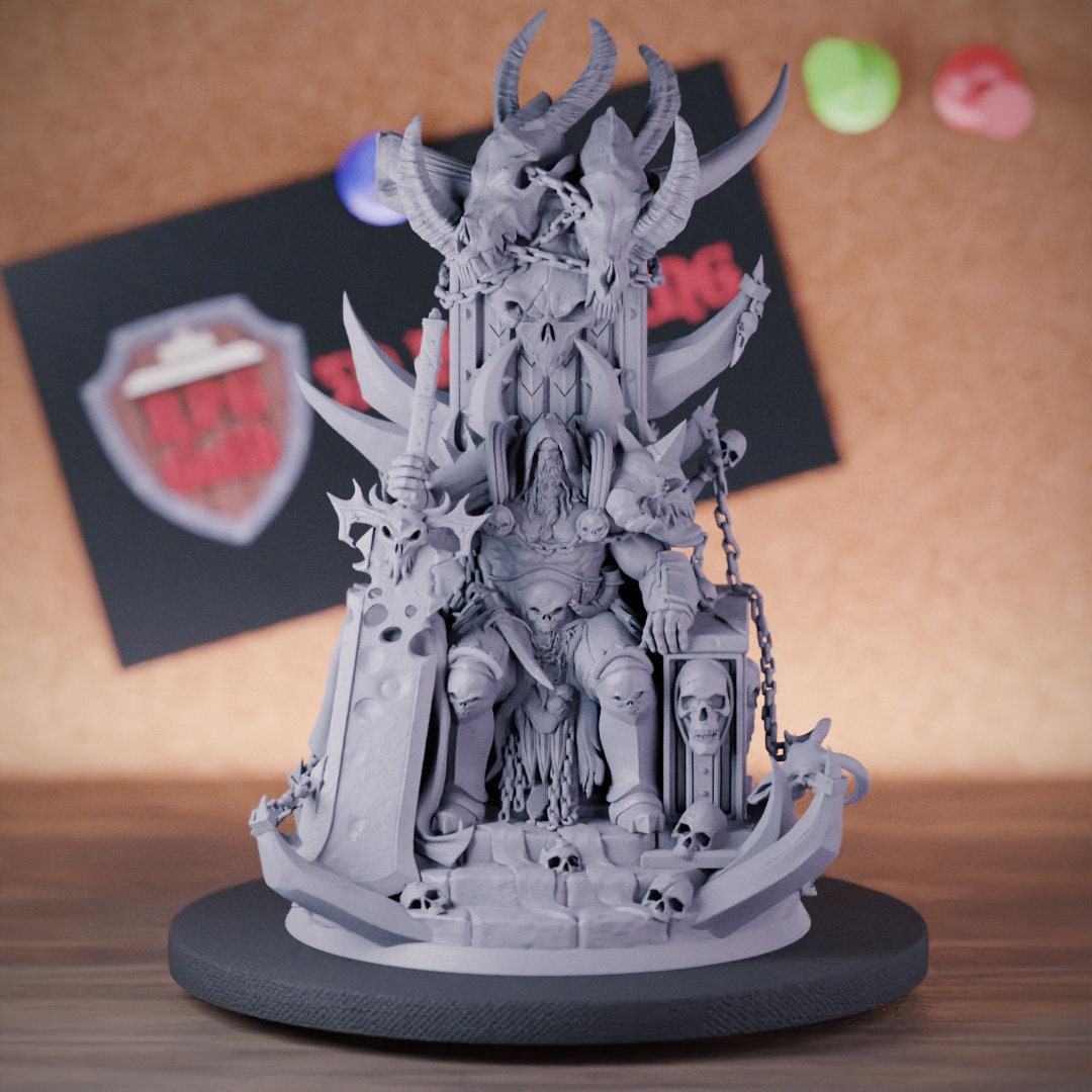 Barbarian King Miniature Warrior King Mini Dungeons and Dragons Mini ...