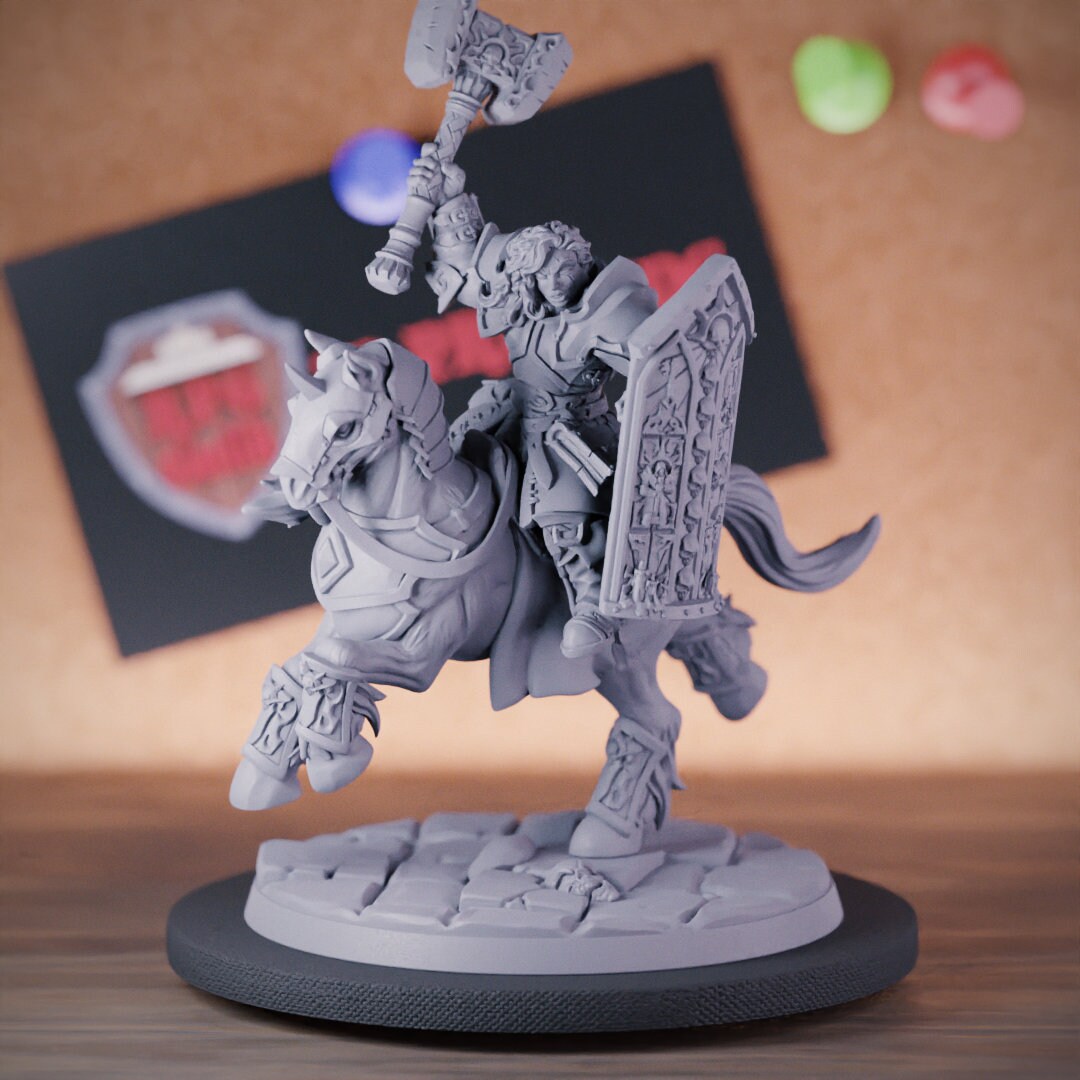 Cavalary Captain Miniature Paladin Mini Dungeons and Dragons Mini RPG ...