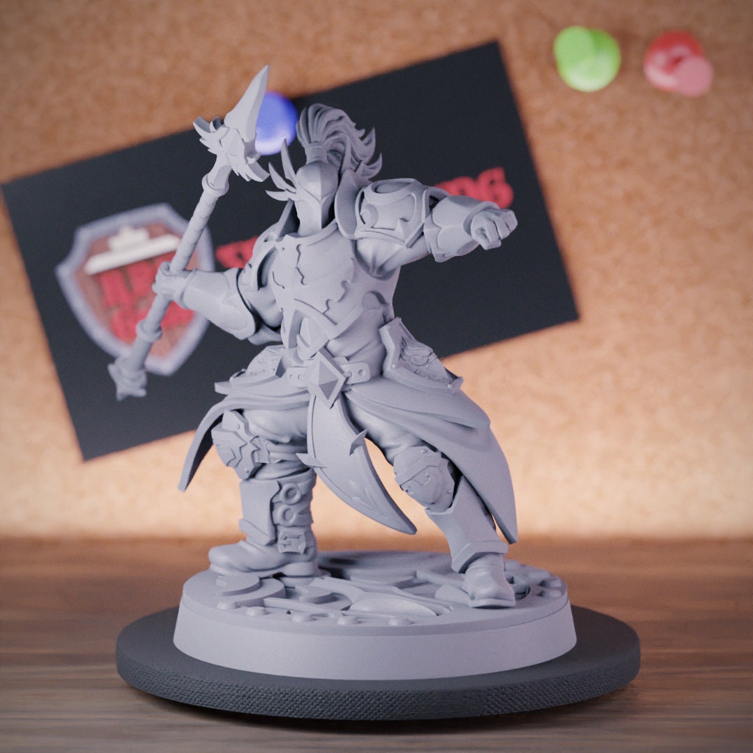 Divine Paladin Miniature Spear Mini Dungeons and Dragons Mini RPG ...