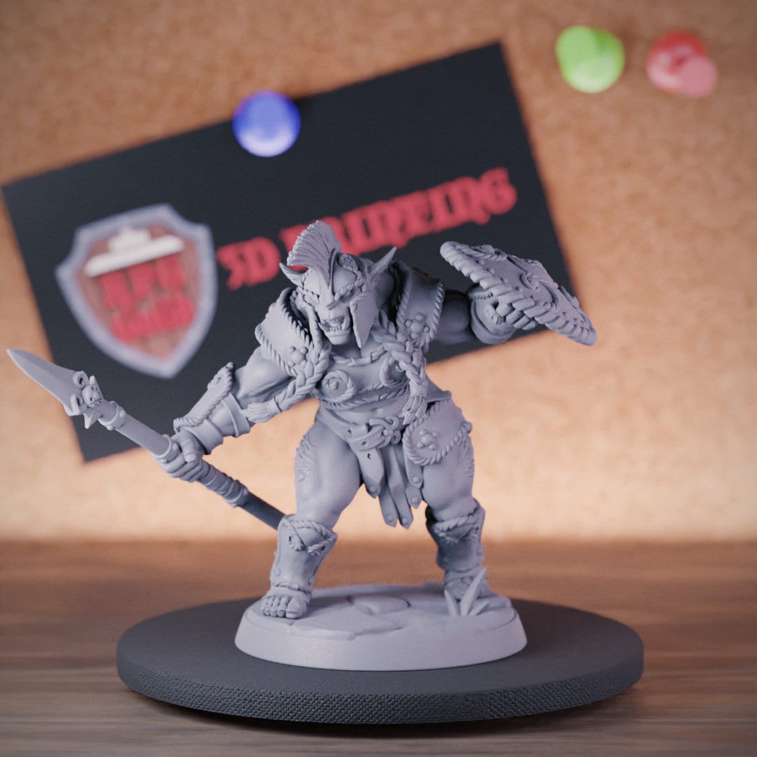 Female Bugbear Fighter Miniature Barbarian Hobgoblin Dungeons and ...