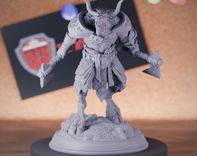 Minotaur Slaver Bull Beast Dungeons and Dragons Monster Minoc 28mm ...
