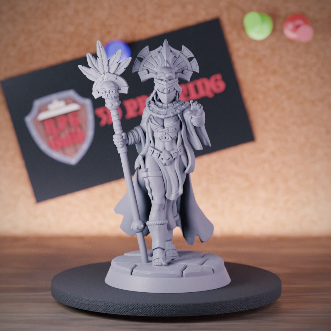 Temple Priestess Miniature Female Sorcerer Mini Dungeons and Dragons ...