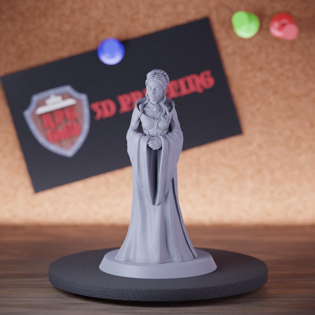 Human Queen Miniature Lady Mini Dungeons and Dragons Mini RPG Tabletop ...