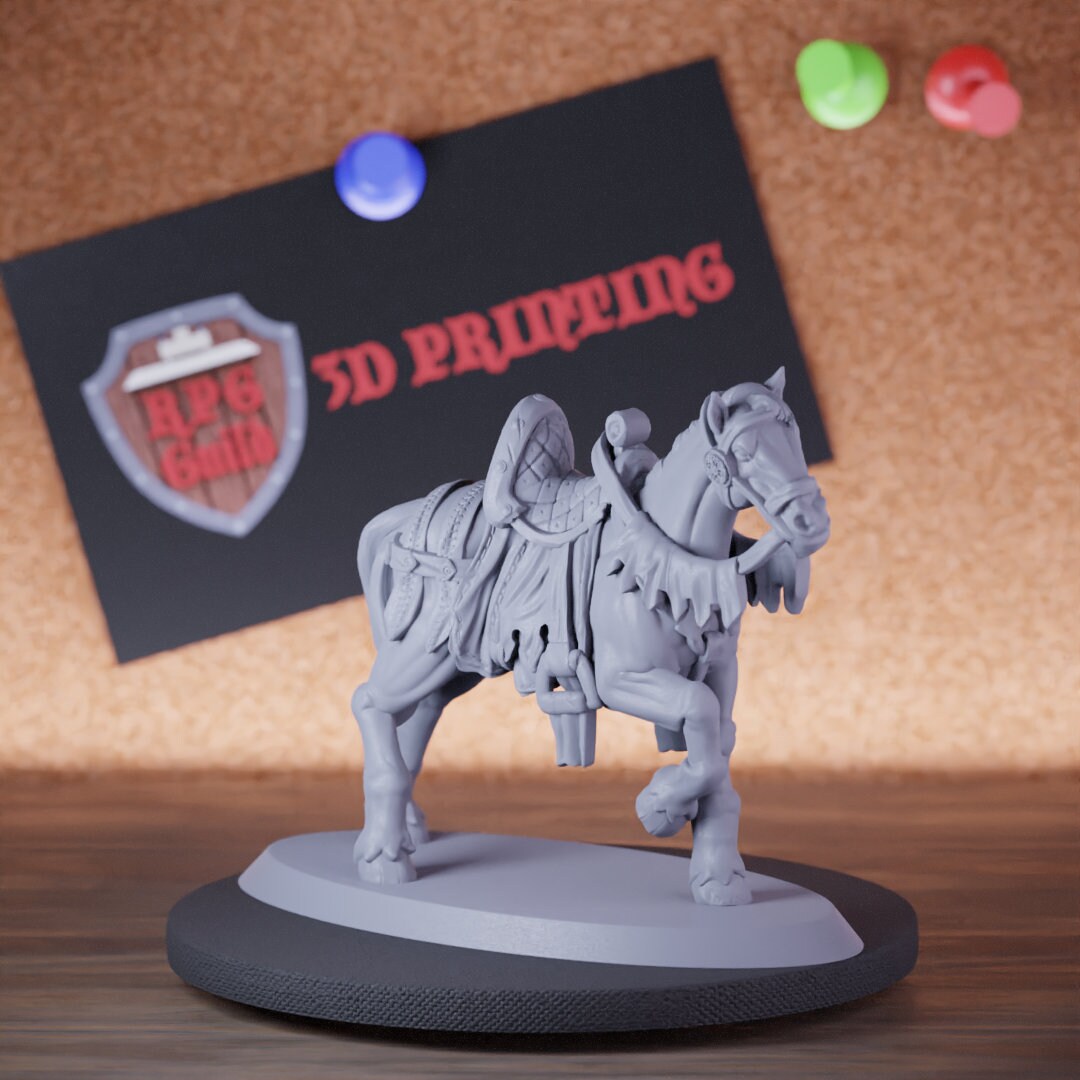 Travel Horse Miniature Mount Mini Dungeons and Dragons RPG Tabletop ...