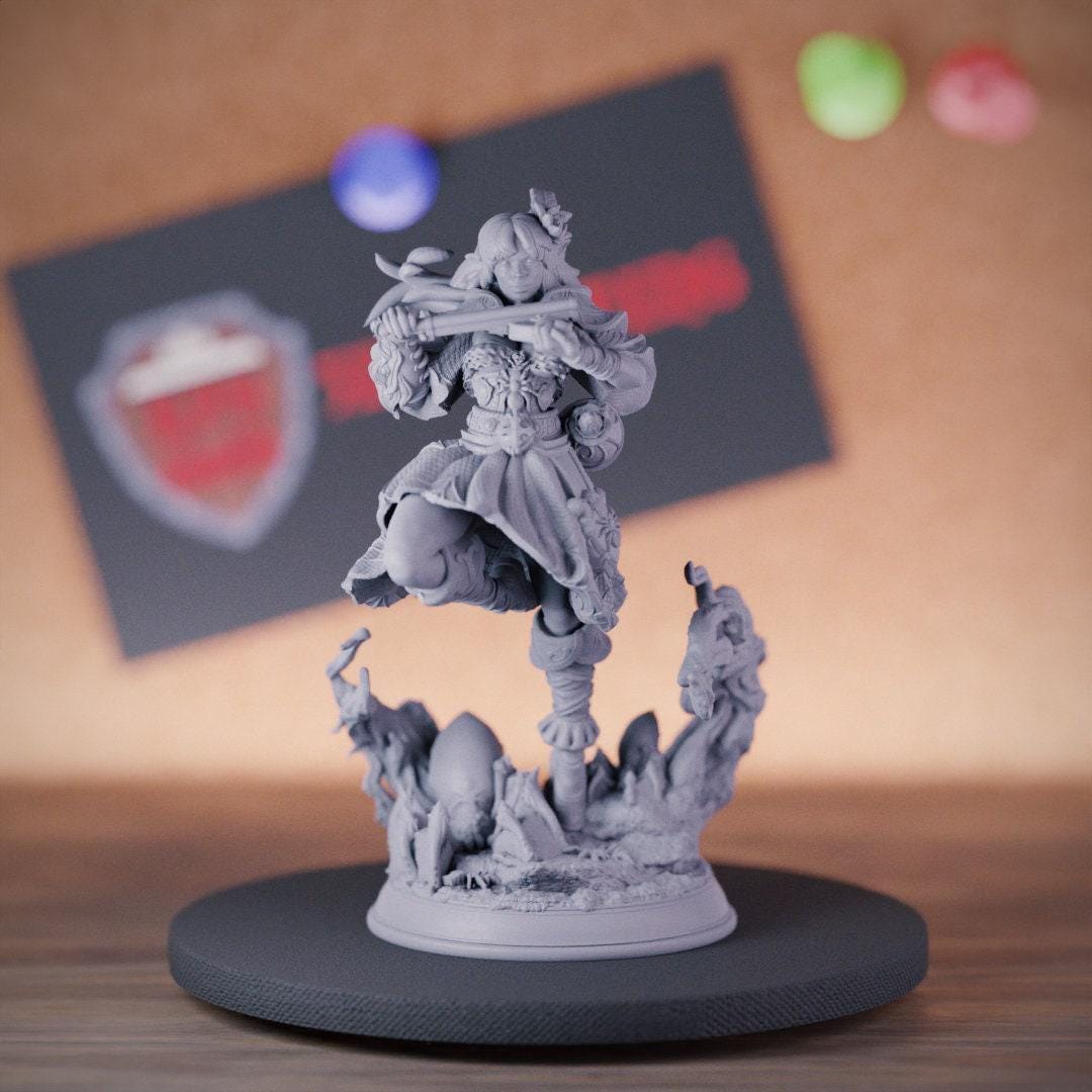 Drow Female Druid Bard Miniature | 28mm-75mm | Resin 3D Printed D&D ...