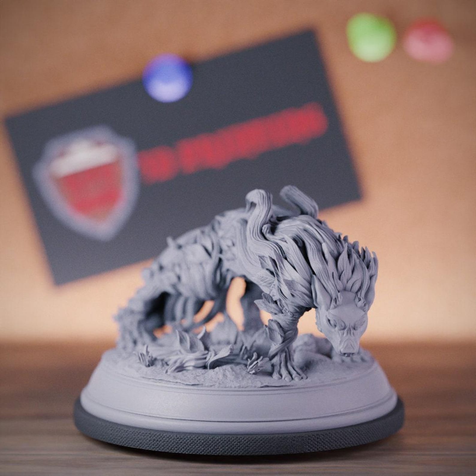 Fey Hound Miniature | 28mm-75mm | Resin 3D Printed D&D Pathfinder Mini ...