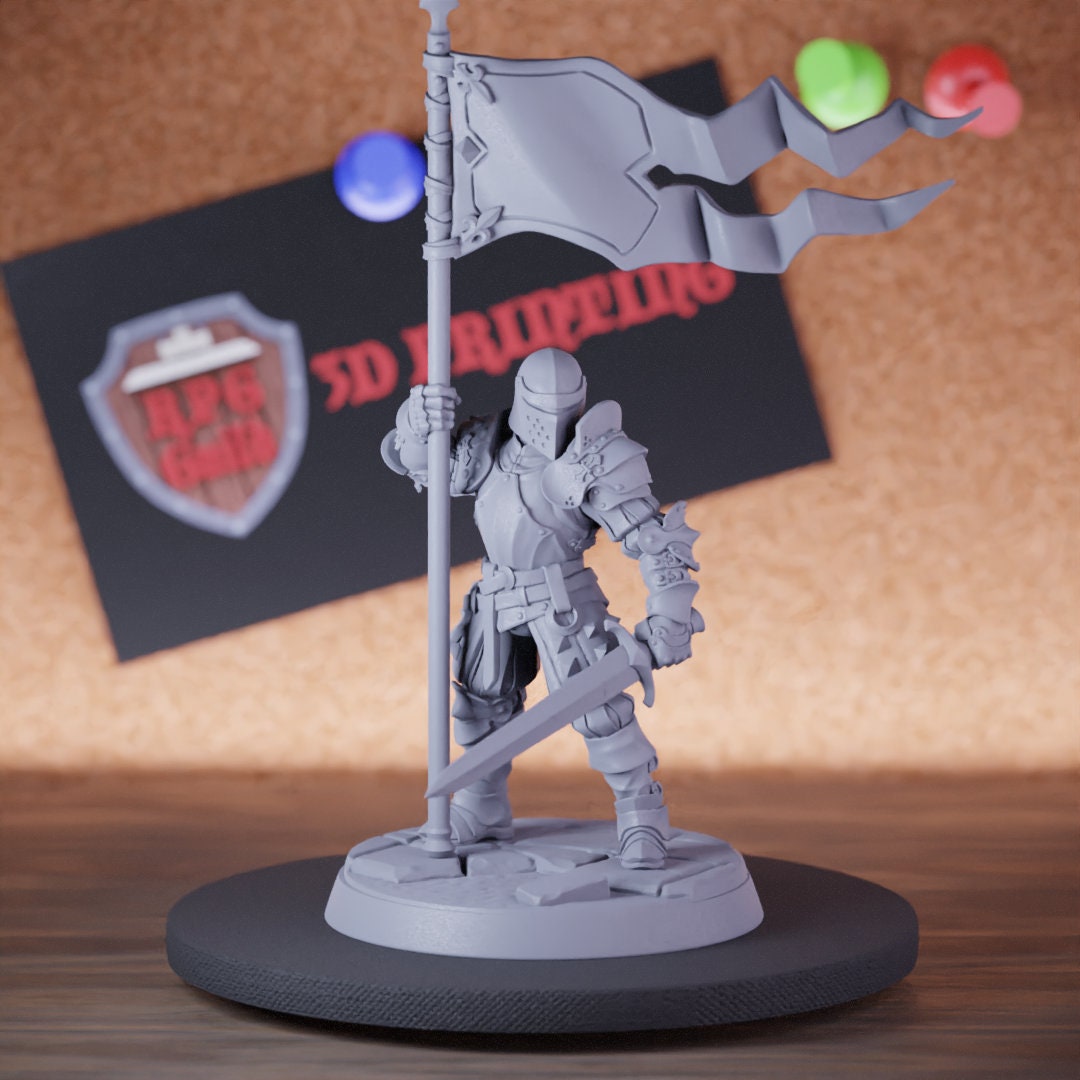 Female Knight Miniature Sword Fighter Mini Dungeons and Dragons Mini ...