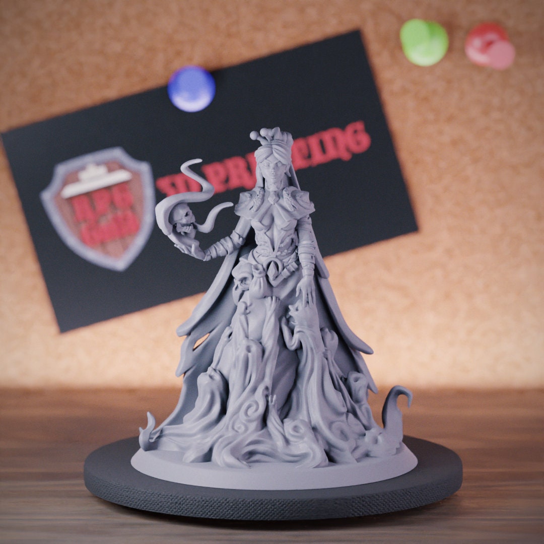 Female Wizard Necromancer Miniature Sorcerer Boss Dungeons and Dragons ...