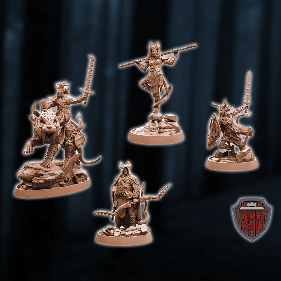 Tiefling Miniatures Set Dungeons and Dragons Mini RPG Tabletop ...
