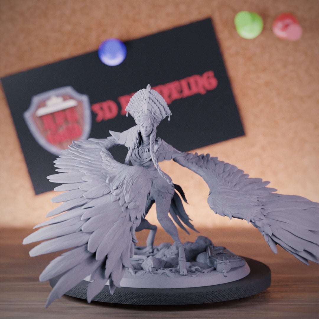 Blood-toll Harpy Miniature Monster Beast Mini Dungeons and Dragons Mini ...