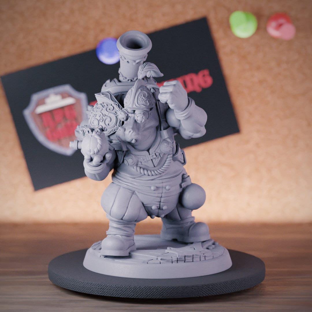 Giff Cannonier Miniature Hippo Demolisher Dungeons and Dragons Mini RPG ...
