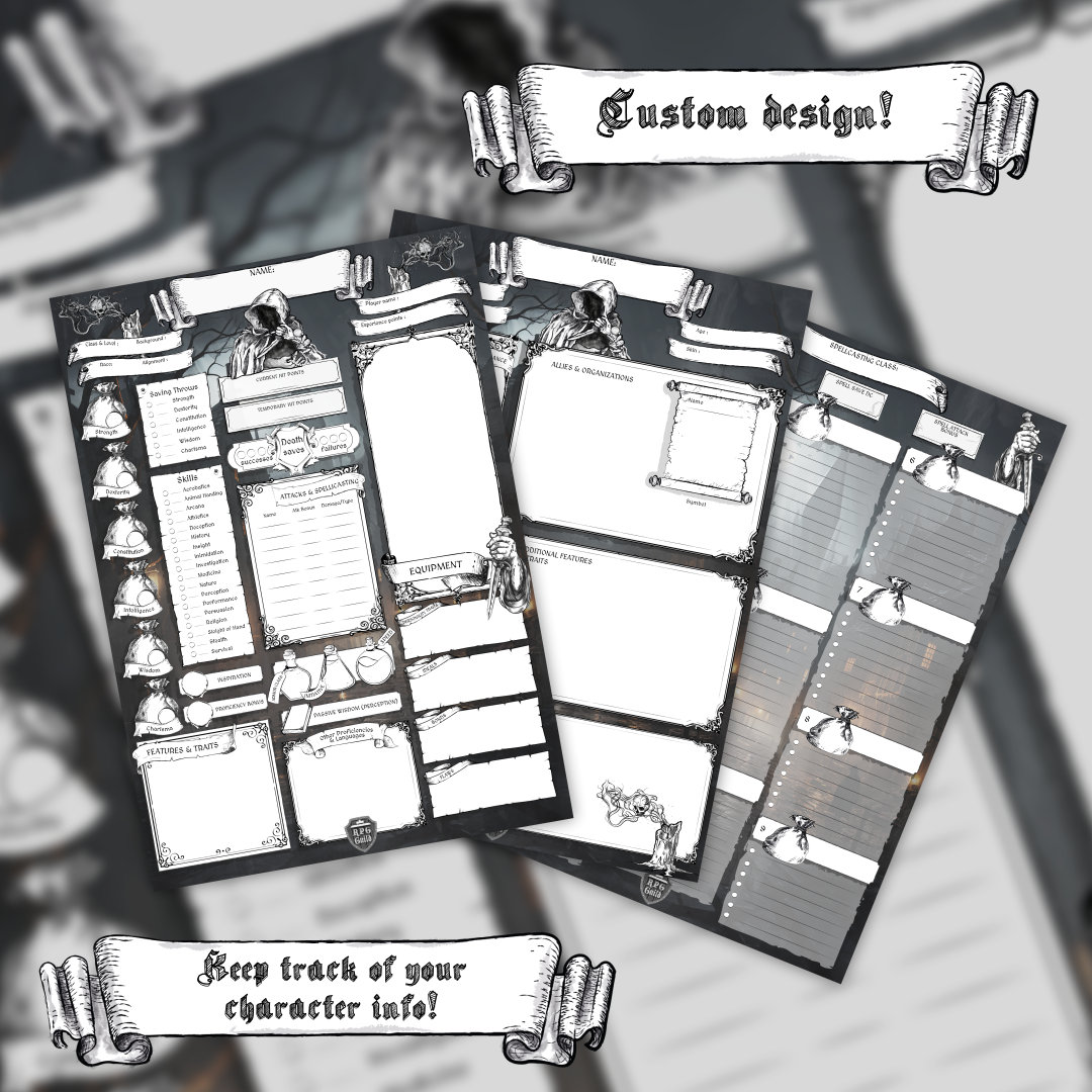Dnd 5e Character Sheet Rogue Printable and Fillable PDF D&D 5e - Etsy