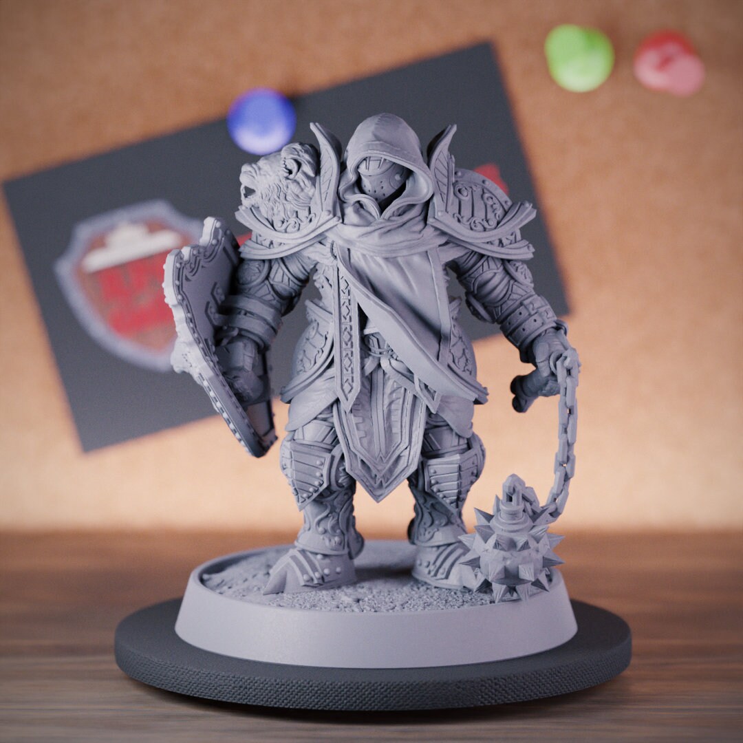 Dnd Miniature Paladin Miniature Gift Dnd Warrior Role Playing Miniature ...