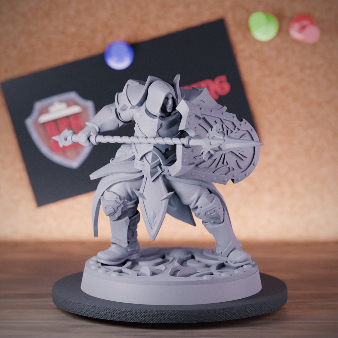 Blessed Warrior Miniature Paladin Mini Dungeons and Dragons Mini RPG Tabletop Miniature Dnd ...