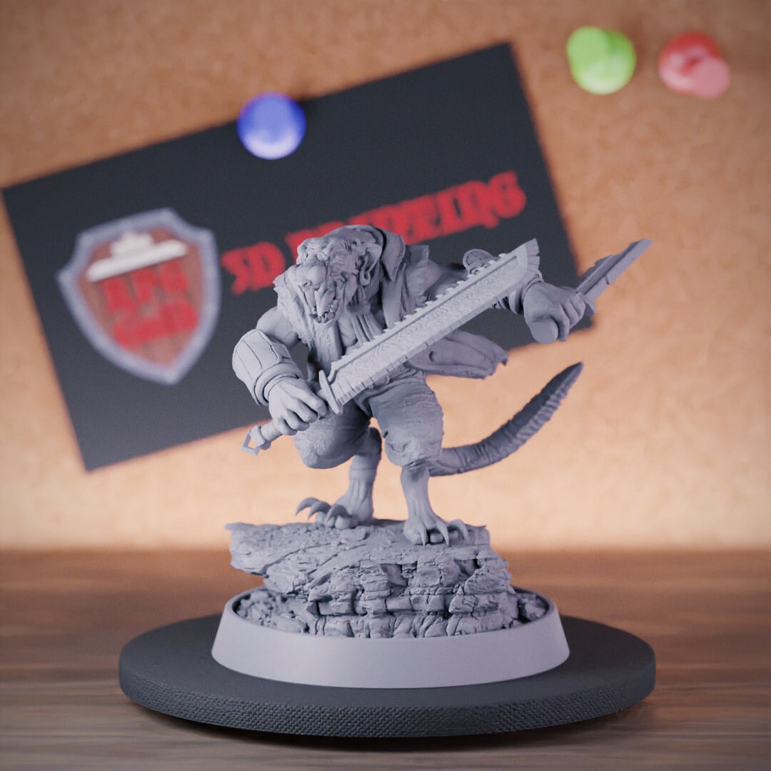 Ratmen Outlaw Miniature Skaven Mini Dungeons and Dragons Mini RPG ...