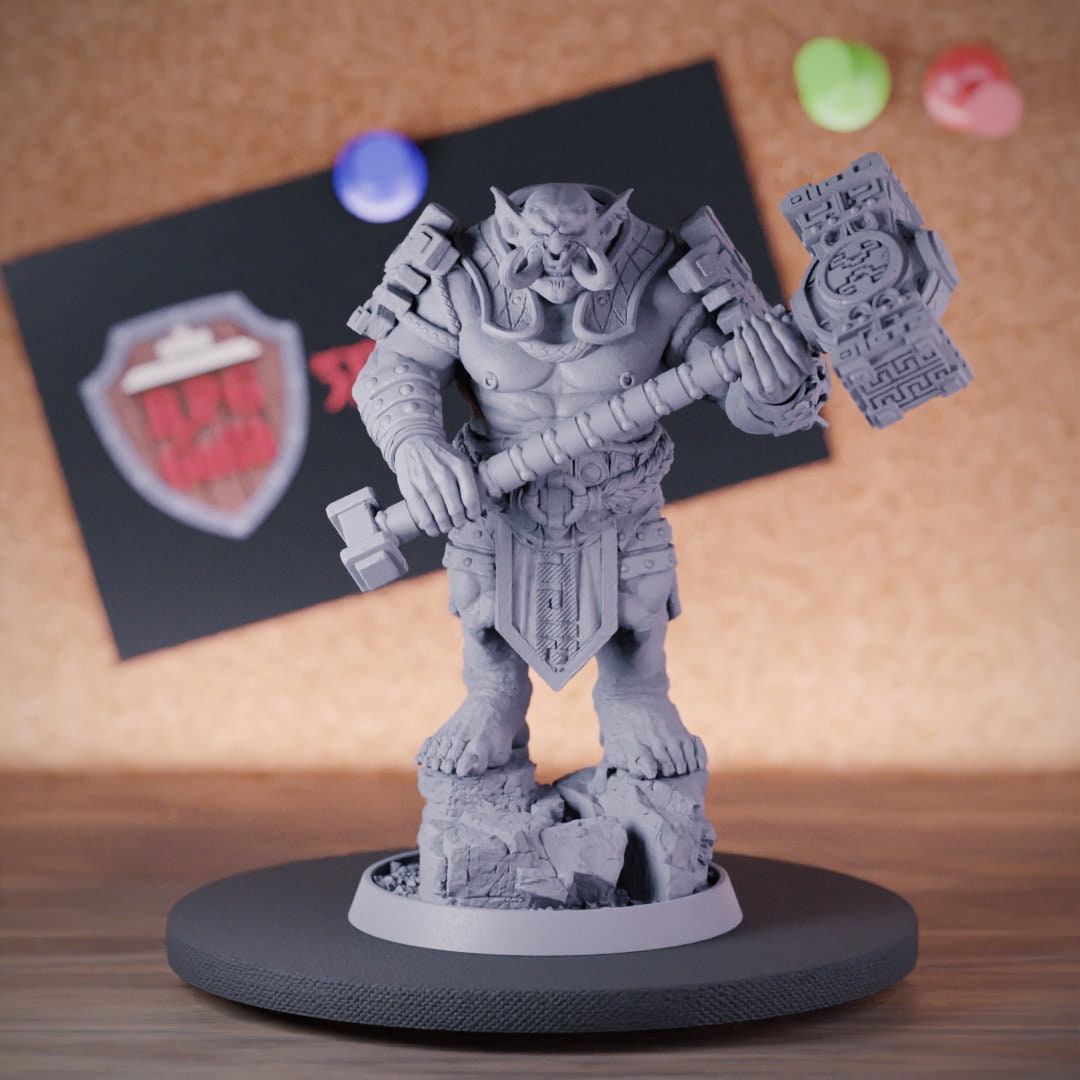 Ogre Miniature Ice Troll Monster Mini Dungeons and Dragons Mini RPG ...