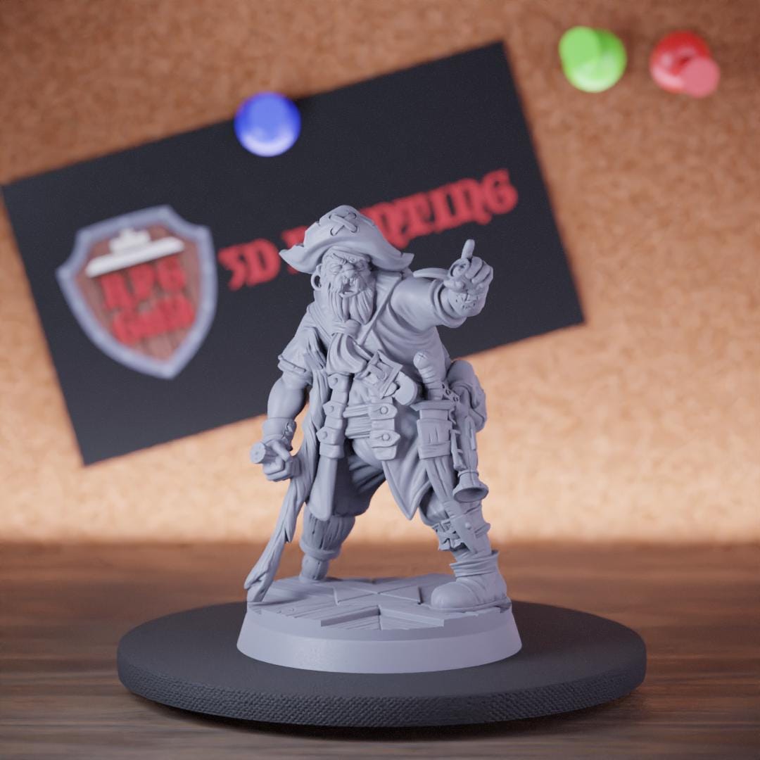 Old Drunk Pirate Bandit Miniature Cripple Mini Dungeons and Dragons RPG ...