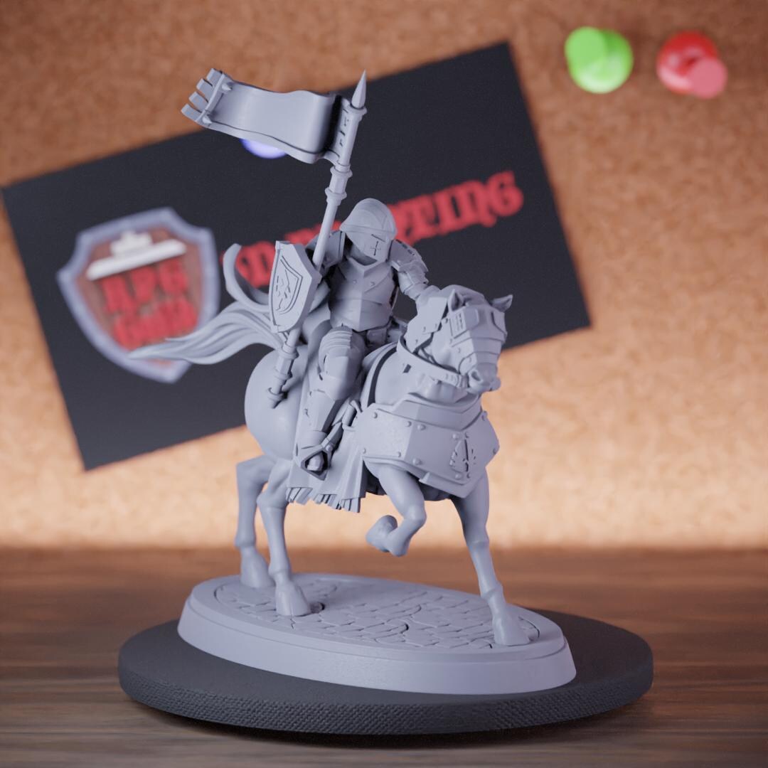 Female Paladin Rider Miniature King Guard Mini Dungeons and Dragons ...