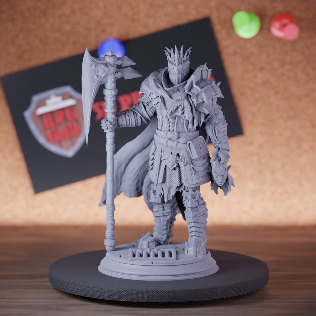 Undead Knight Miniature Warrior Mini Dungeons and Dragons Mini RPG ...