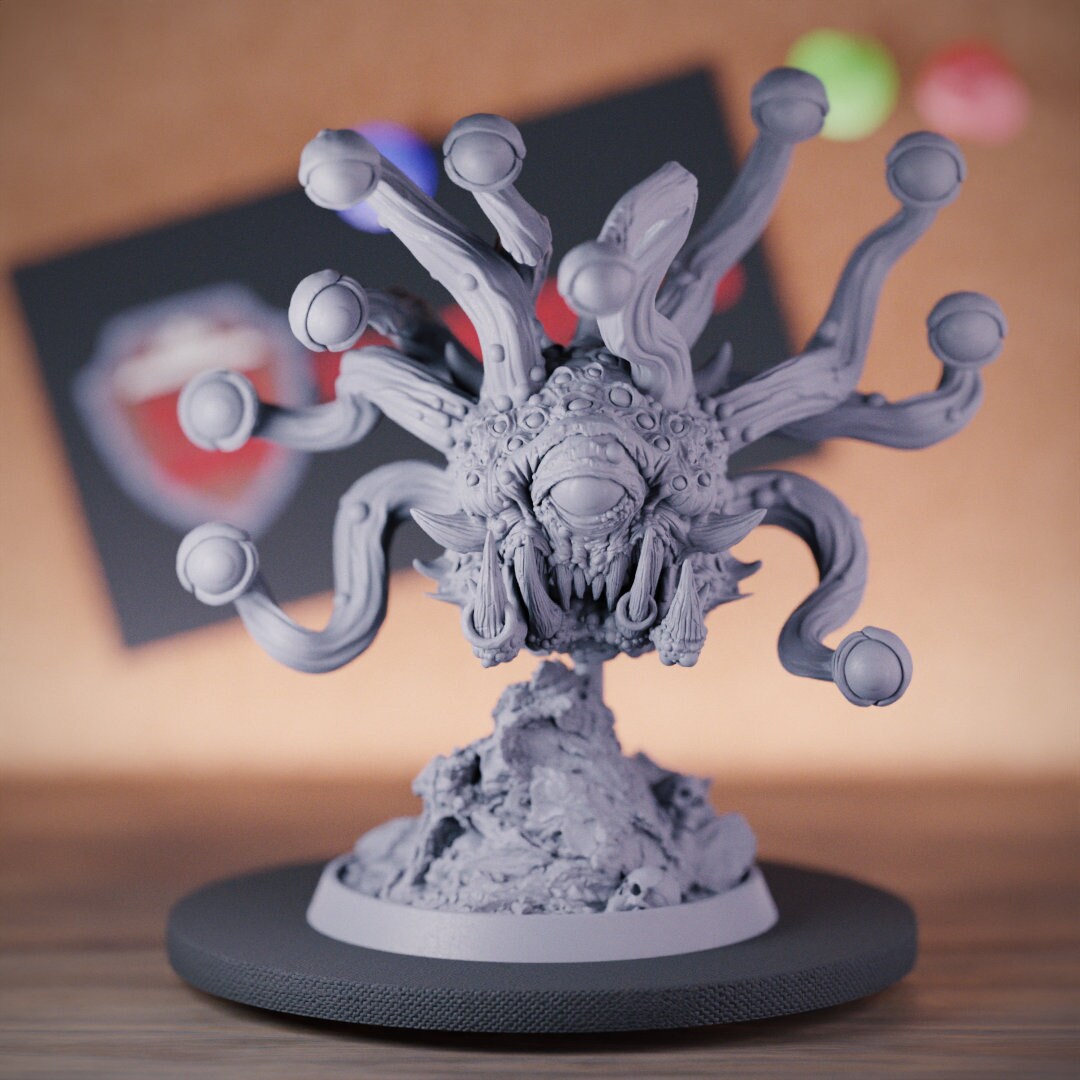 Beholder Scary Monster Miniature Dungeons and Dragons Mini RPG Tabletop ...
