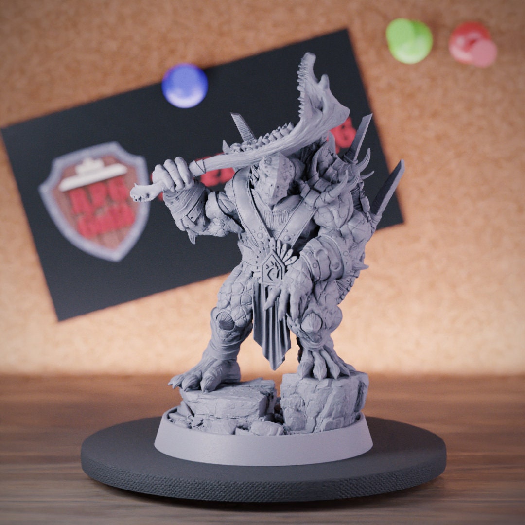 Tortle Battle Champion Miniature Dungeons and Dragons Mini RPG Tabletop ...