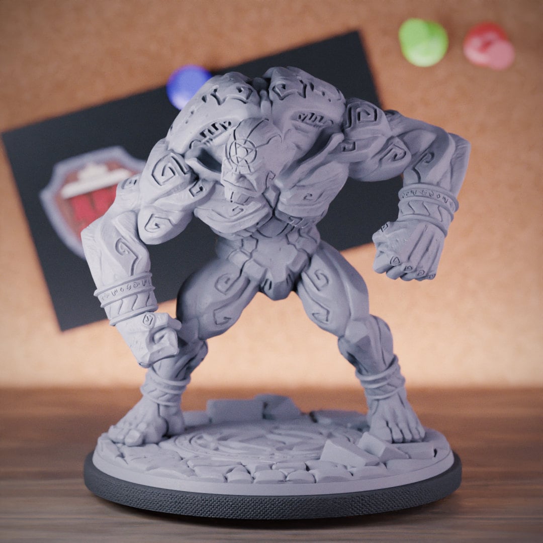 Giant Clay Golem Miniature Golem Mini Dungeons and Dragons Mini RPG ...