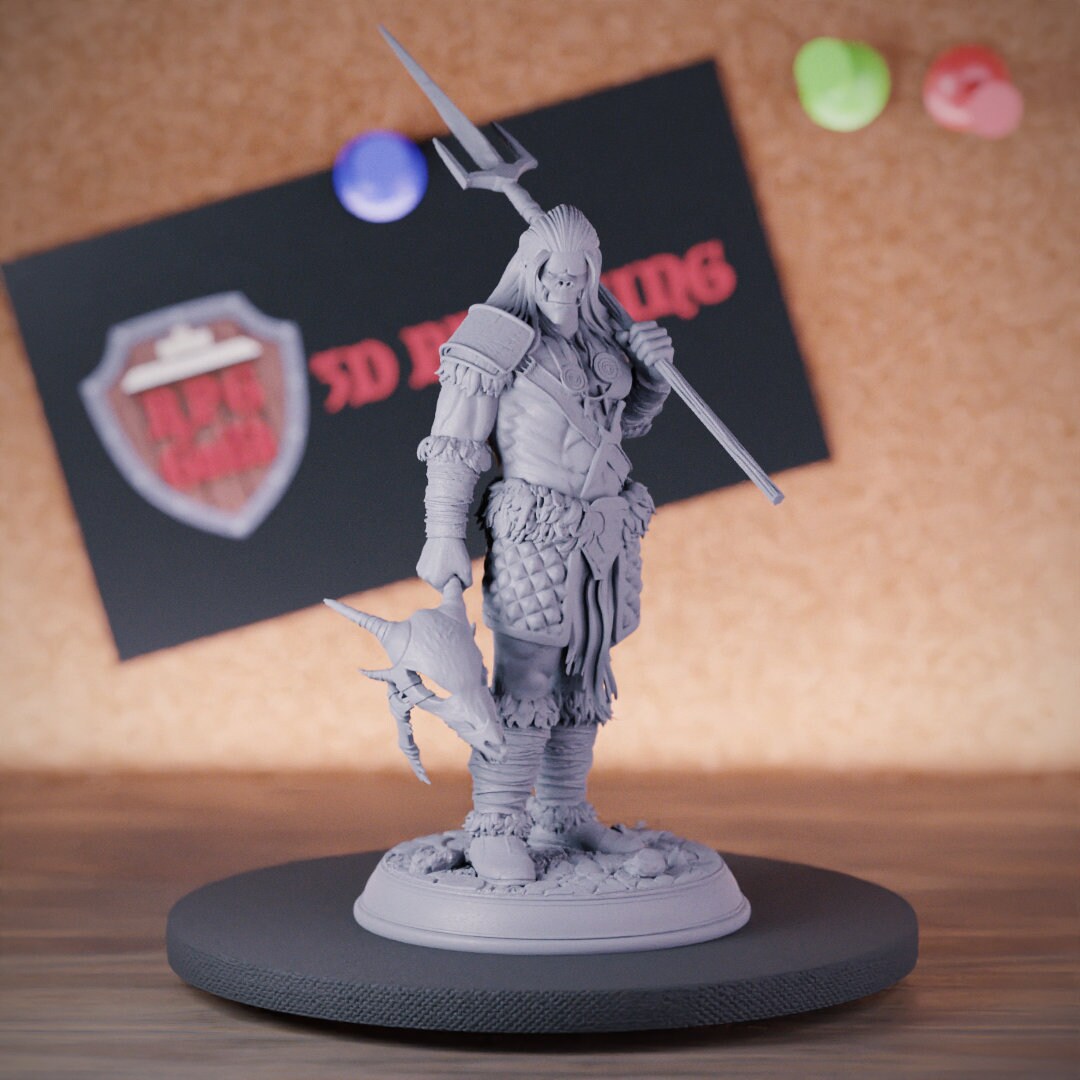 Half Orc Hunter Miniature Monster Ranger Dungeons and Dragons Mini RPG ...