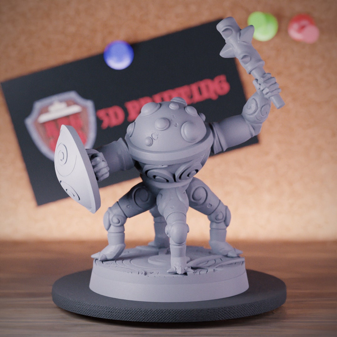 Clockwork Warrior Miniature Construct Minion Dungeons and Dragons Mini ...