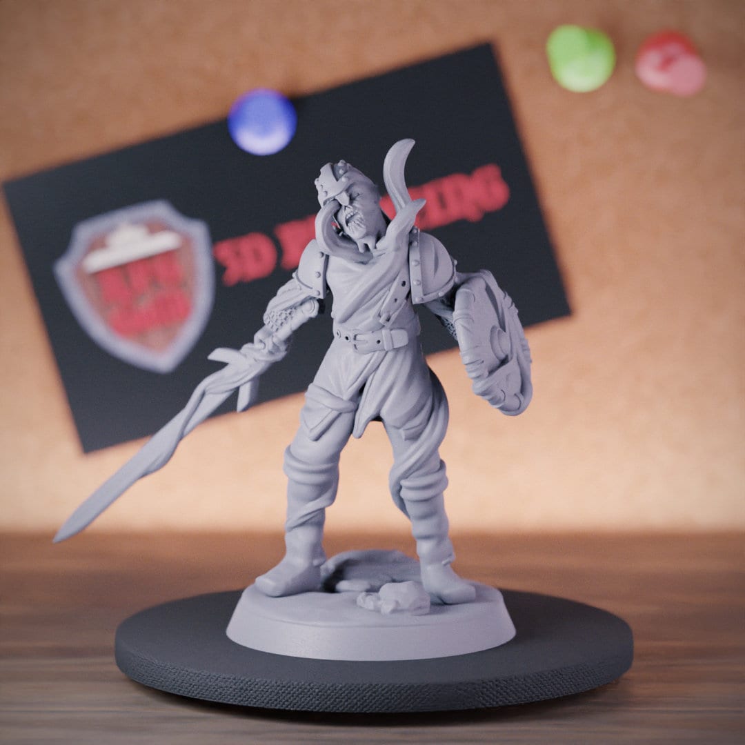 Zombie Warrior Miniature Undead Strahd Spawn Mini for Dungeons and ...