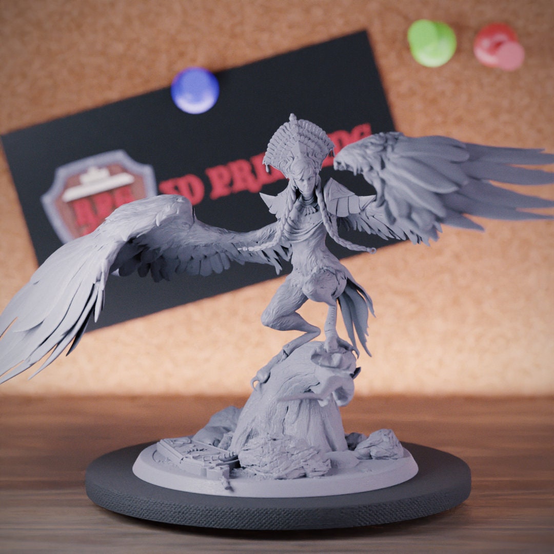 Ice Harpy Monstrosity Miniature Monster Beast Mini Dungeons and Dragons ...