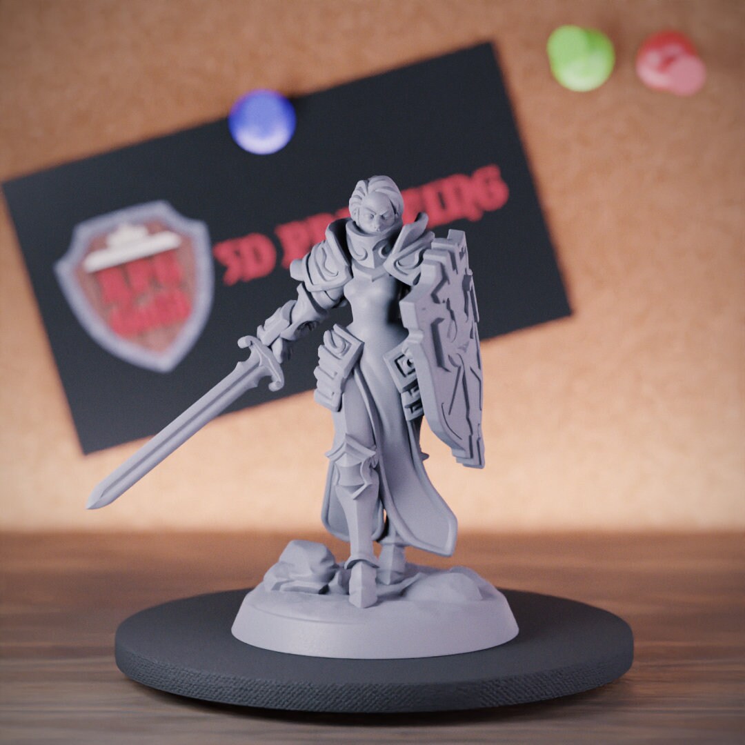 Knight Shield Miniature Dungeons and Dragons Mini RPG Tabletop ...