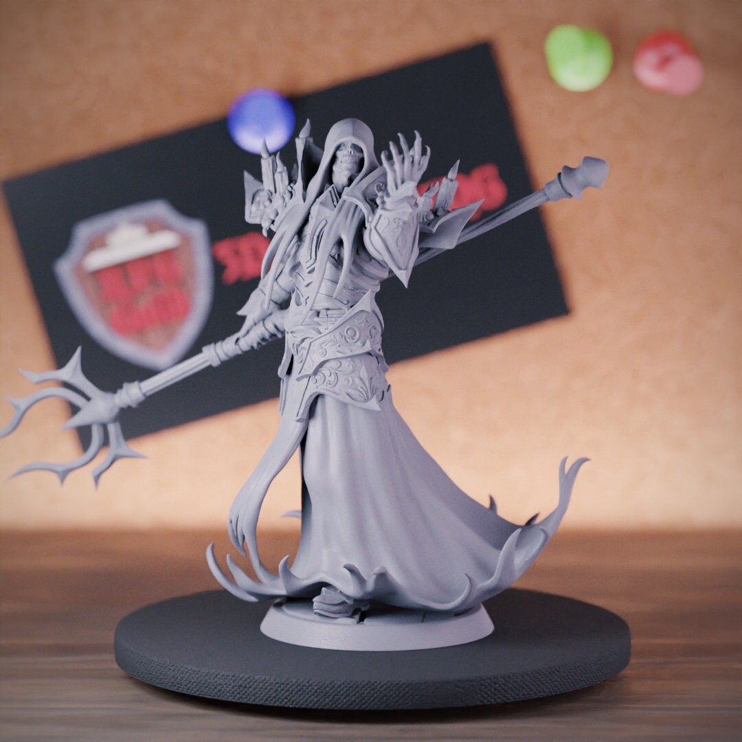 Necromancer Miniature Undead Lich Dungeons and Dragons Mini RPG ...